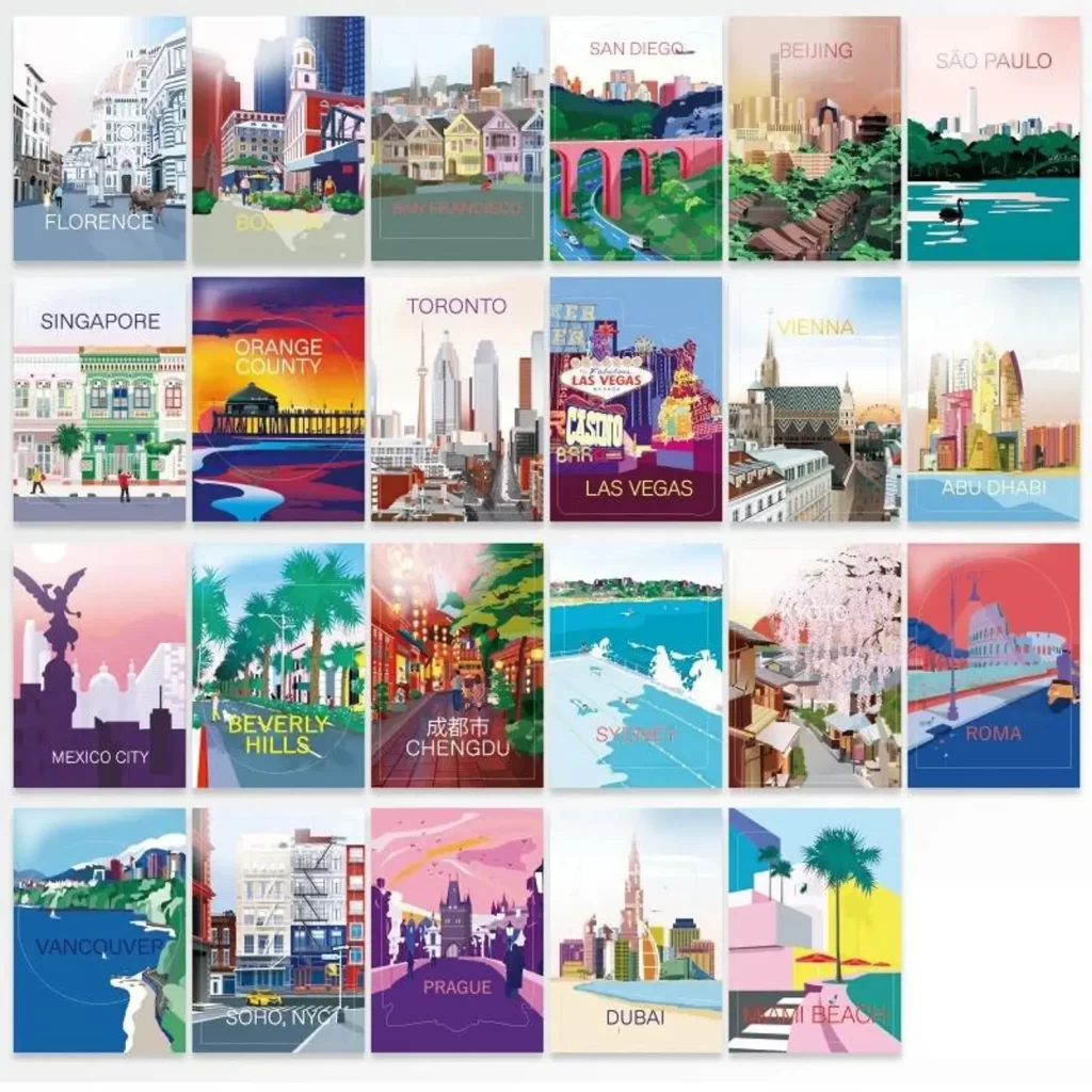 Complete RIMOWA City Sticker Set – 46 Collectible Designs